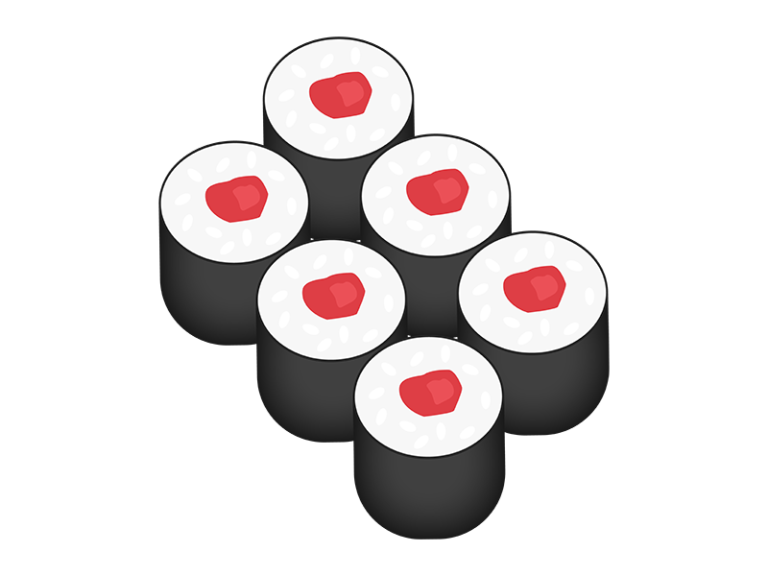 マグロの鉄火巻き寿司の無料イラスト / イラストセンター