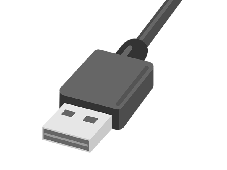 USBケーブルの差込口の無料イラスト / イラストセンター