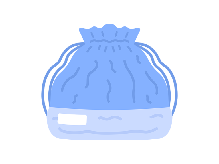 Free illustration of a light blue drawstring bag for lunch boxes ...