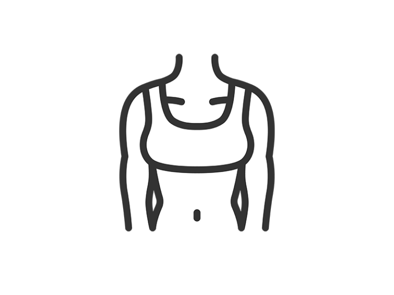 Free illustration of a woman’s toned body icon (line drawing ...