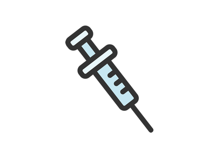 Free illustration of syringe icon (line drawing color)｜イラストセンター