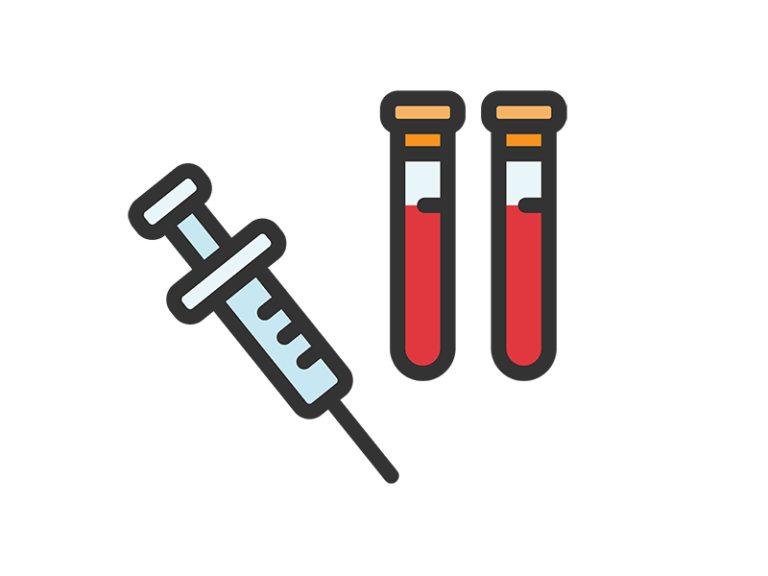 Free illustration of collected blood icon (line drawing color)｜イラストセンター