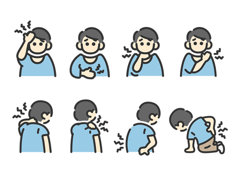 Free illustration set of male icons (color line drawings) with various ...