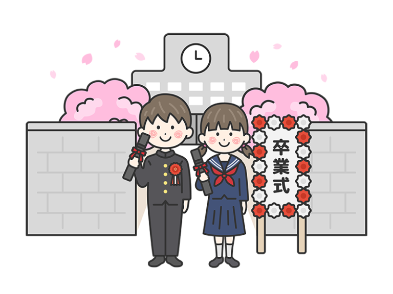 Free illustration of male and female students (line drawings) wearing ...