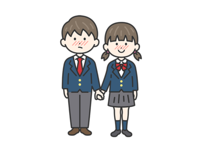 Free illustration of a student couple (line drawing) holding hands and ...