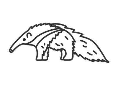 Free illustration of anteater (line drawing) | illustcenter