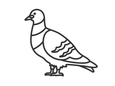 This is a transparent PNG illustration of a sparrow (line drawing ...