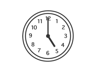 Free illustration of wall clock icon (line drawing) with numbers ...