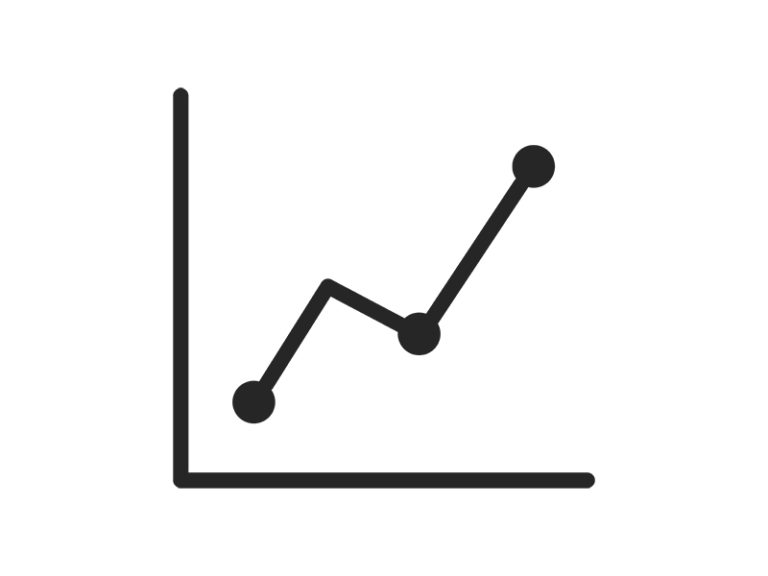 Free illustration of rising line graph silhouette | illustcenter