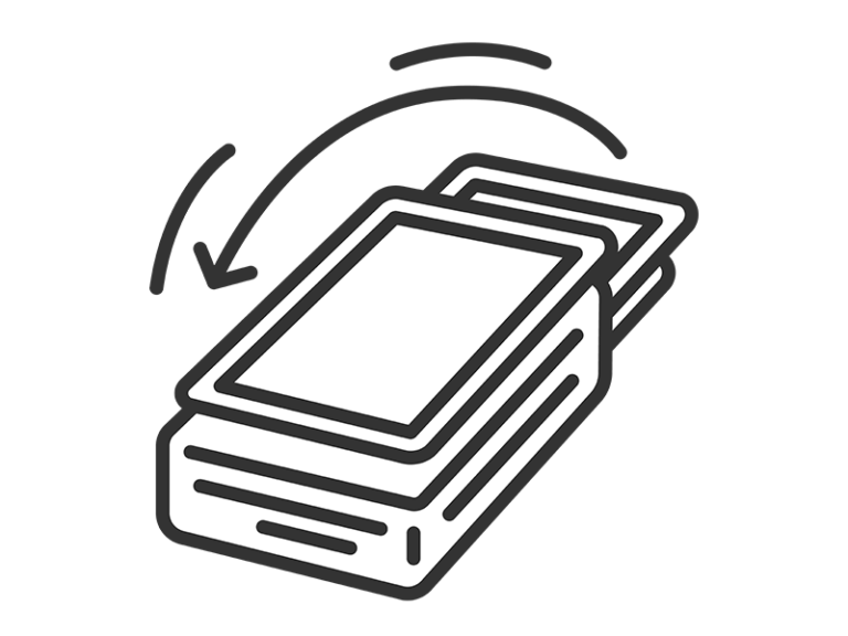 Free illustration of trading card deck shuffle icon (line drawing ...