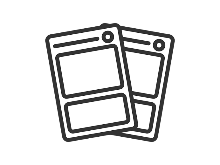 Free illustration of hobby trading card icon (line drawing)｜イラストセンター