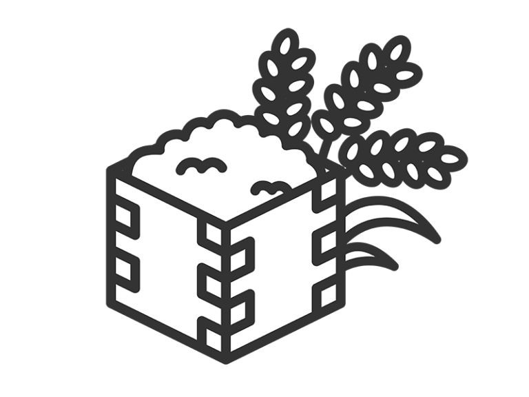 Free illustration of rice and rice icon (line drawing) in a paulownia ...