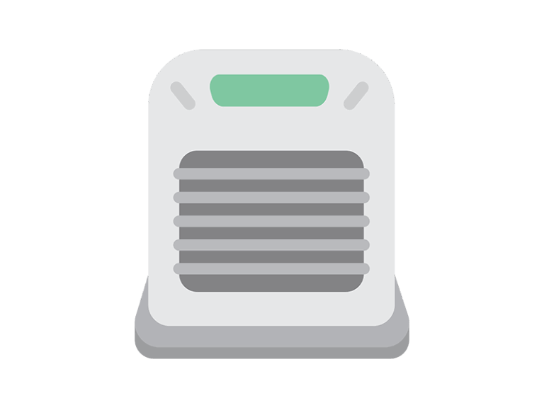Free illustration of fan heater icon｜イラストセンター
